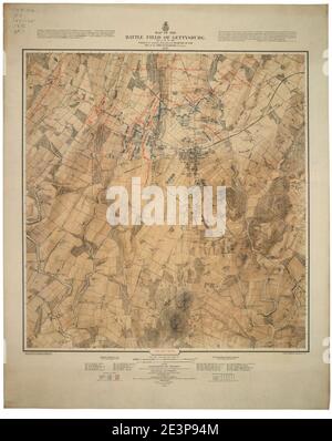 Map of the battle field of Gettysburg. July 1st, 2nd, 3rd, 1863 1879 by ...