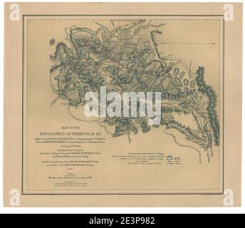 Map of the battlefield of Perryville, Ky. : Major General Don Carlos ...