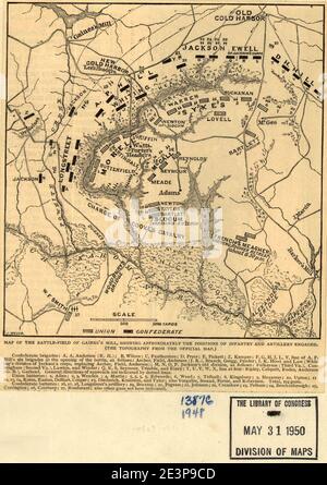 Map of the battle field of Gaines's Mill, showing approximately the ...