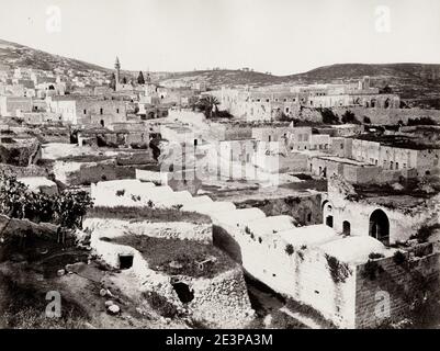 19th century vintage photograph: Nazareth from the North West, by ...