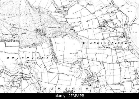 Map of Suffolk OS Map name 076-NE, Ordnance Survey, 1881-1893 Stock ...