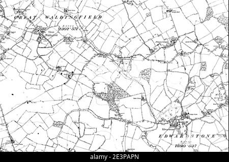 Map of Suffolk OS Map name 073-NW, Ordnance Survey, 1881-1893 Stock ...