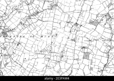 Map of Suffolk OS Map name 057-SE, Ordnance Survey, 1881-1893 Stock ...