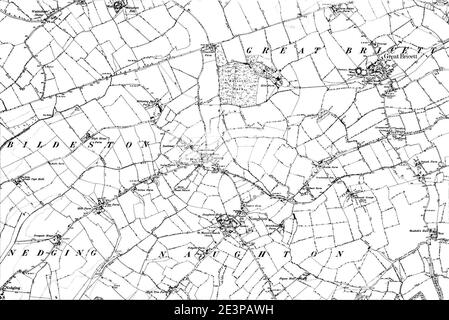 Map of Suffolk OS Map name 065-NE, Ordnance Survey, 1881-1893 Stock ...