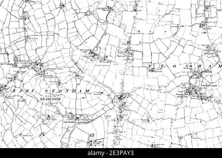 Map of Suffolk OS Map name 057-SE, Ordnance Survey, 1881-1893 Stock ...