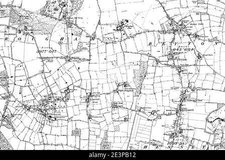 Map of Suffolk OS Map name 045-NW, Ordnance Survey, 1881-1893 Stock ...