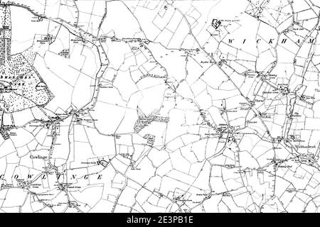 Map of Suffolk OS Map name 053-SE, Ordnance Survey, 1881-1893 Stock ...