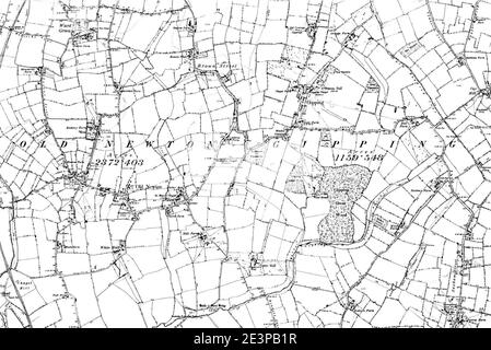 Map of Suffolk OS Map name 046-SW, Ordnance Survey, 1881-1893 Stock ...