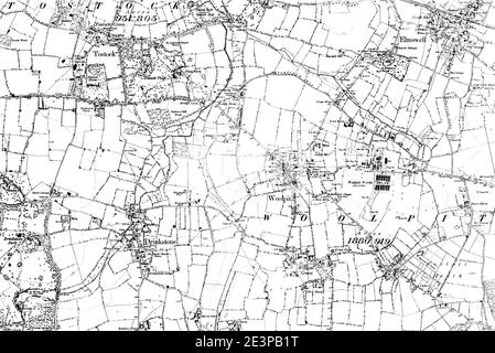 Map of Suffolk OS Map name 045-NW, Ordnance Survey, 1881-1893 Stock ...