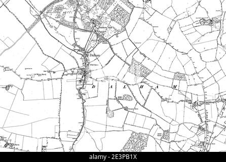 Map of Suffolk OS Map name 043-SE, Ordnance Survey, 1881-1893 Stock ...