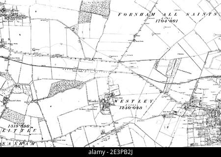 Map of Suffolk OS Map name 044-SE, Ordnance Survey, 1881-1893 Stock ...