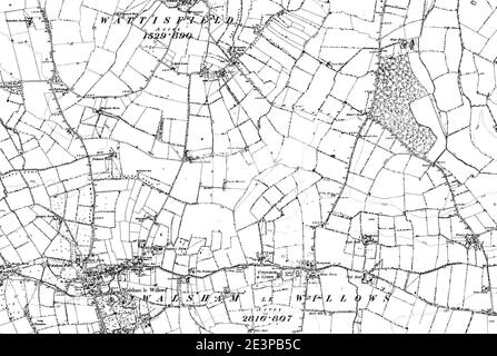 Map of Suffolk OS Map name 035-SW, Ordnance Survey, 1881-1893 Stock ...
