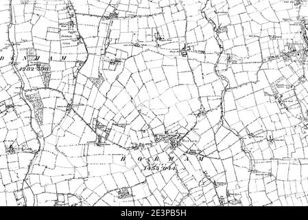 Map of Suffolk OS Map name 037-SW, Ordnance Survey, 1881-1893 Stock ...