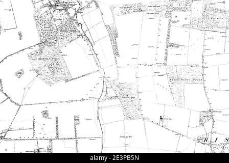 Map of Suffolk OS Map name 032-NW, Ordnance Survey, 1881-1893 Stock ...