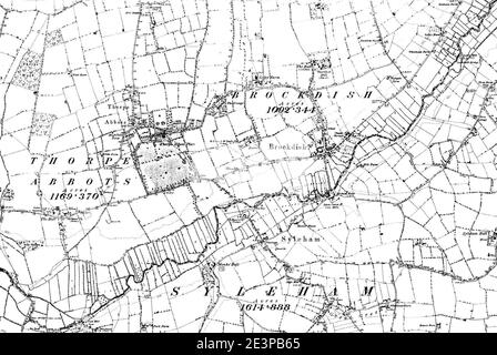 Map of Suffolk OS Map name 026-SE, Ordnance Survey, 1881-1893 Stock ...