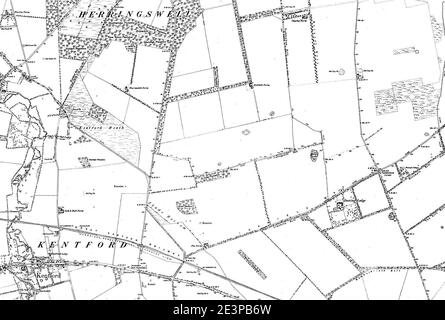 Map of Suffolk OS Map name 032-NW, Ordnance Survey, 1881-1893 Stock ...