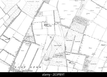 Map of Suffolk OS Map name 022-SE, Ordnance Survey, 1881-1893 Stock ...