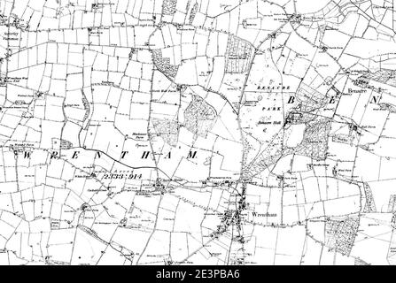 Map of Suffolk OS Map name 019-NW, Ordnance Survey, 1881-1893 Stock ...