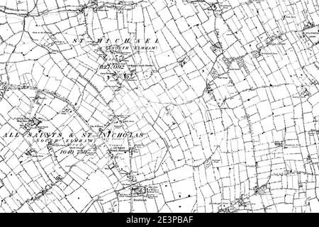 Map of Suffolk OS Map name 017-NE, Ordnance Survey, 1881-1893 Stock ...