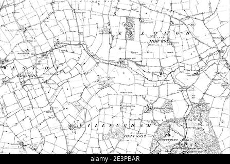 Map of Suffolk OS Map name 018-NW, Ordnance Survey, 1881-1893 Stock ...