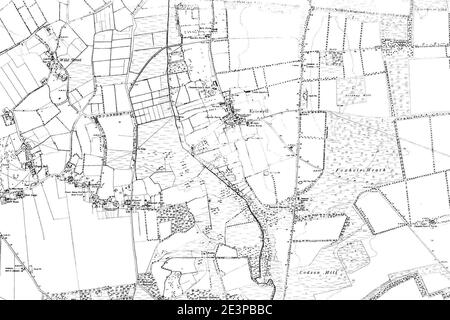 Map of Suffolk OS Map name 021-SW, Ordnance Survey, 1881-1893 Stock ...