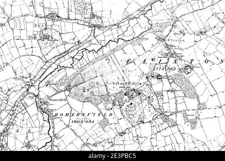 Map of Suffolk OS Map name 017-NE, Ordnance Survey, 1881-1893 Stock ...
