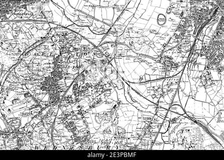 Map of Staffordshire OS Map name 063-NW, Ordnance Survey, 1883-1894 ...