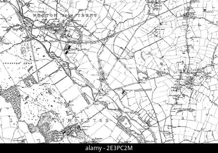 Map of Staffordshire OS Map name 038-SW, Ordnance Survey, 1883-1894 ...