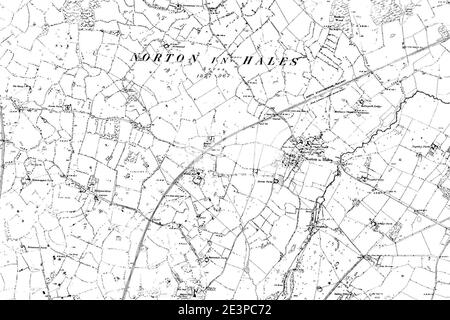 Map of Staffordshire OS Map name 022-SE, Ordnance Survey, 1883-1894 ...