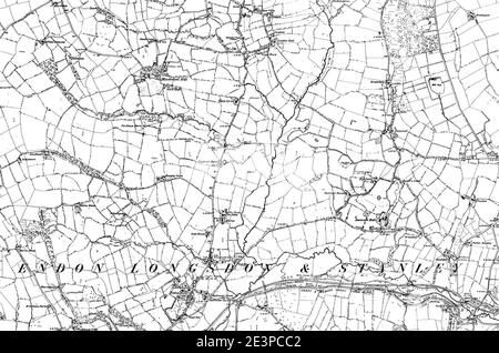 Map of Staffordshire OS Map name 007-NW, Ordnance Survey, 1883-1894 ...