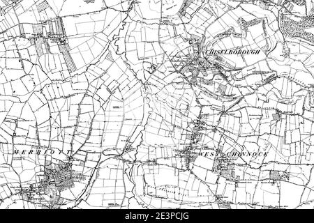 Map of Somerset OS Map name 089-SW, Ordnance Survey, 1884-1894 Stock ...