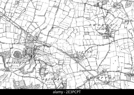 Map of Somerset OS Map name 082-NW, Ordnance Survey, 1884-1894 Stock ...