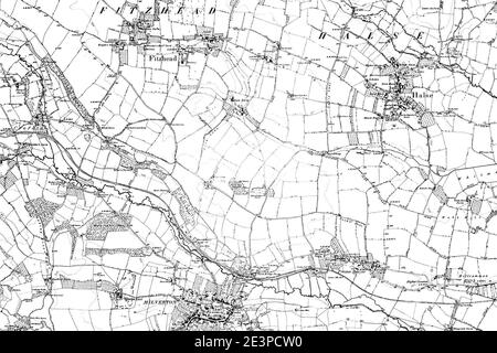 Map of Somerset OS Map name 069-NW, Ordnance Survey, 1884-1894 Stock ...