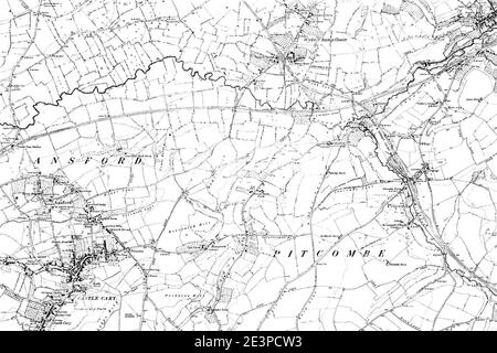 Map of Somerset OS Map name 065-SW, Ordnance Survey, 1884-1894 Stock ...