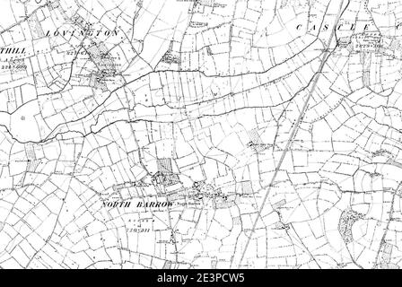 Map of Somerset OS Map name 064-NW, Ordnance Survey, 1884-1894 Stock ...