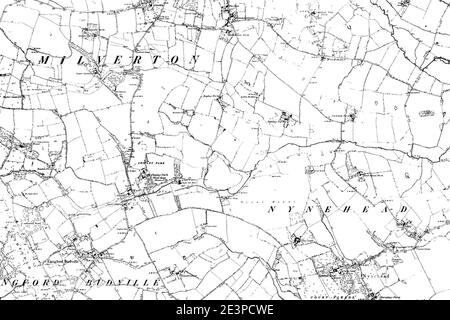 Map of Somerset OS Map name 069-SW, Ordnance Survey, 1884-1894 Stock ...