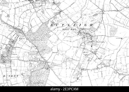Map of Somerset OS Map name 063-NW, Ordnance Survey, 1884-1894 Stock ...