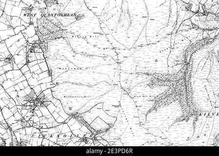 Map of Somerset OS Map name 048-SE, Ordnance Survey, 1884-1894 Stock ...