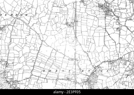 Map of Somerset OS Map name 025-SW, Ordnance Survey, 1884-1894 Stock ...