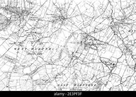 Map of Somerset OS Map name 019-NE, Ordnance Survey, 1884-1894 Stock ...