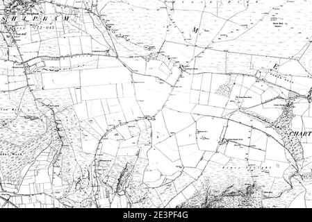 Map of Somerset OS Map name 018-NW, Ordnance Survey, 1884-1894 Stock ...