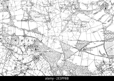 Map of Somerset OS Map name 005-SW, Ordnance Survey, 1884-1894 Stock ...