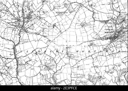 Map of Shropshire OS Map name 080-SW, Ordnance Survey, 1883-1895 Stock ...