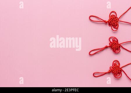 Chinese traditional knots for luck, overhead view Stock Photo - Alamy
