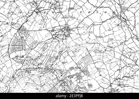 Map of Shropshire OS Map name 065-SW, Ordnance Survey, 1883-1895 Stock ...