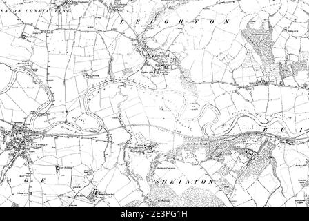 Map of Shropshire OS Map name 042-SW, Ordnance Survey, 1883-1895 Stock ...