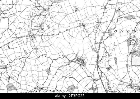 Map of Shropshire OS Map name 041-SE, Ordnance Survey, 1883-1895 Stock ...