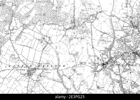 Map of Shropshire OS Map name 043-SW, Ordnance Survey, 1883-1895 Stock ...