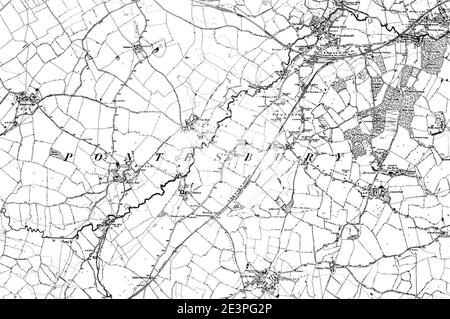 Map of Shropshire OS Map name 040-SE, Ordnance Survey, 1883-1895 Stock ...
