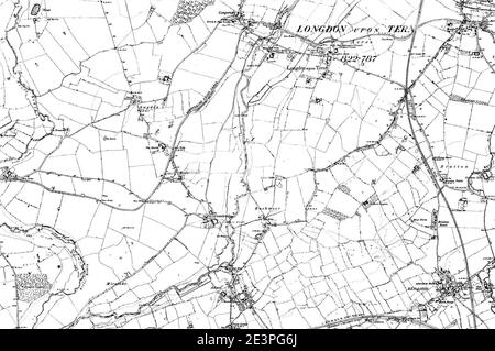 Map of Shropshire OS Map name 035-NW, Ordnance Survey, 1883-1895 Stock ...